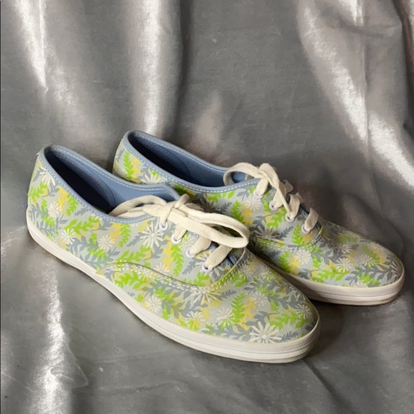 Keds | Shoes | Blue Flower Keds Original Size 7 | Poshmark